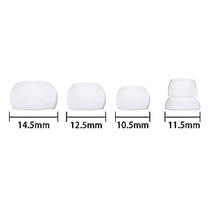 16 Pieces Silicon Replacement Eartips Earbuds Eargels for Powerbeats 1, Powerbeats 2, Powerbeats 3 Wireless Stereo Earphones, 4 Pairs Black & 4 Pairs White (Black & White)