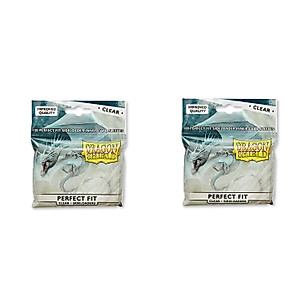2 Packs Dragon Shield Inner Sleeve Sideloader Clear Standard Size 100 ct Card Sleeves Individual Pack