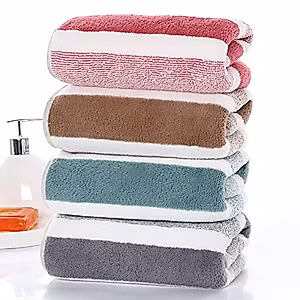 SOFTBATFY Soft and Fluffy Microfiber Hand Towel Face Towels Set 4Pack, 14inch x 30inch - Quick Drying Microfiber Towels - Use for Bathroom, Shower, Spa