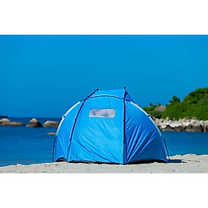 Extra Large Beach Cabana Tent Sun Shelter Sunshade Outdoor Portable UPF 50+, 94.5" L x 47.2" W x 55" H,Light Blue (Blue)