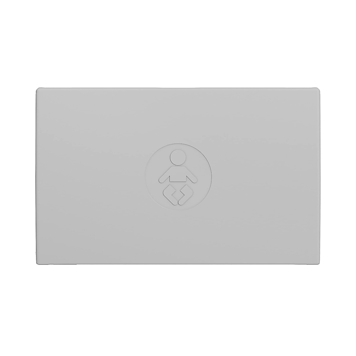 Foundations Elements Horizontal Wall Mounted Baby Changing Station and Liner Dispenser for Commercial Restrooms, Easy to Install, Meets All Safety Standards in USA, Canada & Europe (Gray)