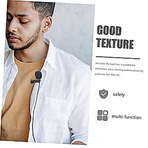 SUPVOX 1set Lavalier Mini Microphone Vlad and Niki Live Streaming Portable Wired Mic Lapel Clip-on Microphone Video Microphone Lapel Mic Grav Noise Canceling Microphone Miniature Aps