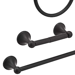 Amazon Basics 4-Piece Bathroom Set - Standard, Black