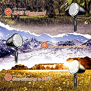 Christmas Projector Lights Outdoor & Indoor, 【2 Packs】 Snowflake Projector Lights, IP65 Waterproof LED White Snowfall Christmas Lights, Perfect for Xmas Party Wedding Garden Patio Decoration