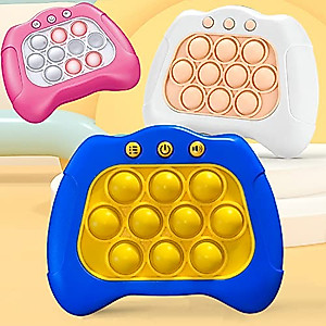 Fidget Toys, Pop Quick Push Game Fidget Light-Up Squeeze Poppet Sensory Toy Educational Push Pop Bubble Toy Stress Relief Party Favors Puzzle Game for Kids(ABS-Pink)