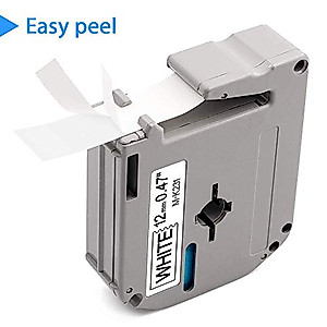 6-Pack Label Maker Tape Replace M-K231 Brother Label Maker Tape 12mm Brother Label Maker Refills M-K231, Fits Brother P-Touch M Tape M231 MK231 for Ptouch PT-M95 PT-90 PT70 PT-65 PT-85, Black on White