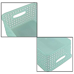 Obston Classroom Plastic Storage Baskets for Organizing, Set of 6