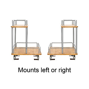 Household Essentials 1265B-1 Glidez Under Sink Sliding Organizer | Pull Out Cabinet Shelf | Wood | 11.5 Inches Wide