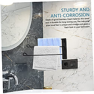 STOBAZA 4pcs Swivel Frame Wall Towel Rack Swivel Towel Rack Swing Hangers Wall Mounted Swivel Towel Rack Bathroom Swivel Towel Rails Towel Racks Bathroom Towel Rod Towel Rack Bathroom