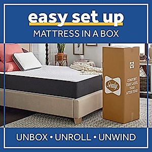 Sealy Cool & Clean 10" Memory Foam Bed in Box, Twin XL, White