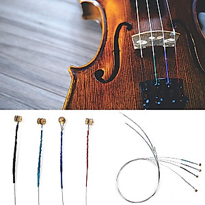 SAVITA 4/4 Violin String Universal Set Classic Silver String (GDAE) Steel Core with Nickel-Plated Ball Head for Violin Instruments