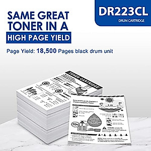1-Pack Black 𝑯𝒊𝒈𝒉 𝒀𝒊𝒆𝒍𝒅 DR223CL DR-223CL Drum Unit, LVE Compatible Replacement for Brother DR223 DR-223 MFC-L3770CDW L3710CW L3750CDW L3730CDW HL-3210CW 3230CDW 3270CDW 3230CDN Printer
