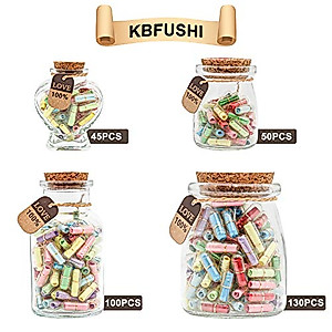 KBFUSHI Capsule Letters Message in a Bottle - Cute Things Gifts for Boyfriend/Girlfriend - Love Letter for Anniversary, Birthday,Valentines Day, Mother's Day Gift (Mixed Color 45pcs)