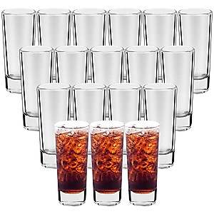 Ruckae 18 Pack Shot Glasses, 2 Ounce Shot Glasses with Heavy Base, Clear Shot Glasses Set of 18 (Cylinder Shaped)