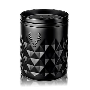 Viski Paragon Cocktail Tumbler Insulated Cocktail Cups, Insulated Rocks Tumbler Stainless Steel Whiskey Glasses with Ceramic Coating Black 12oz Set of 1