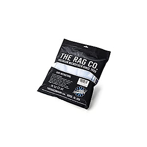 The Rag Company - Premium Window, Glass, Mirror & Chrome Detailing Towels - Professional Korean 70/30 Microfiber Blend, Lint-Free, Streak-Free, 350gsm, 16in. x 16in, Light Blue (5-Pack)