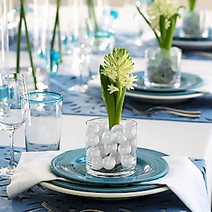 FUTUREPLUSX Clear Glass Marbles, 1LB Round Marble Beads Transparent Vase Fillers Decorative Glass Gem Pebbles for Decoration Collectibles Marble Games