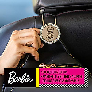 PILOT Barbie 60th Anniversary Collector's Edition Silver Car Seat Bag Hook with Swarovski Crystals