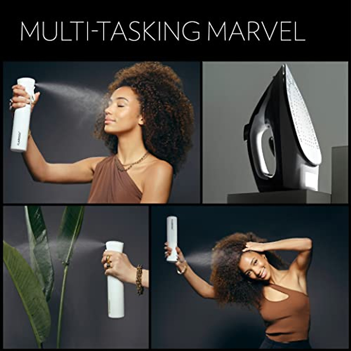 FLAIROSOL - The Original, Plant Mister Spray Bottle for Indoor and Gardens, Continuous Mist with 1,001 Uses. Trusted by Professionals. Patented Technology. 10 oz, White Bottle, Green Print