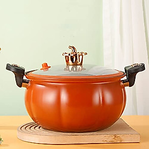 Micro Pressure Cooker, Time Saving Non Stick Micro Pressure Soup Pot Easy To Clean Wrought Iron Multifunctional 8L Large Capacity for Kitchen (28cm)