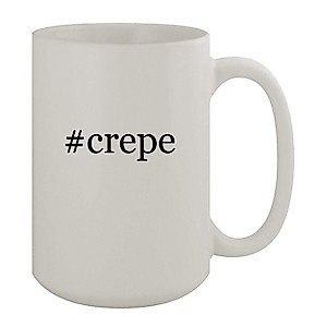 Knick Knack Gifts #crepe - 15oz Ceramic White Coffee Mug, White