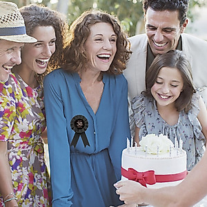 Black Happy 30th Birthday Tinplate Badge Pin, Black Rosette It's My 30th Birthday Button, Diamond 30th Birthday Award Badge Pin, Thirty Years Old Birthday Party Decorations