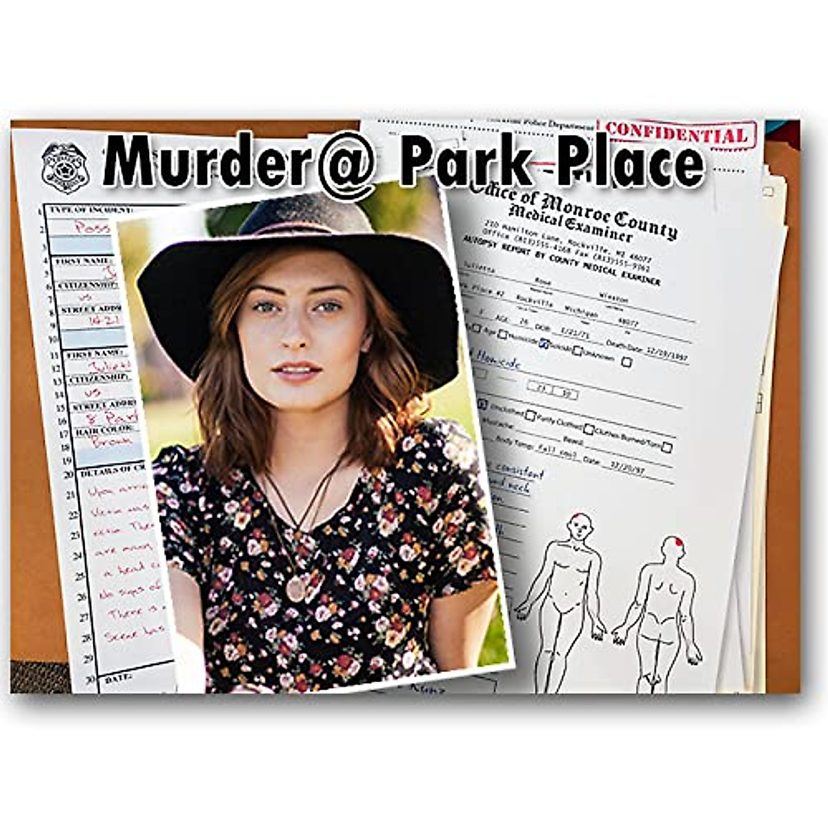 Detective Murder Unsolved Murder Mystery Game - Murder @ Park Place - Unsolved Murder Mystery Cold Case Files Game