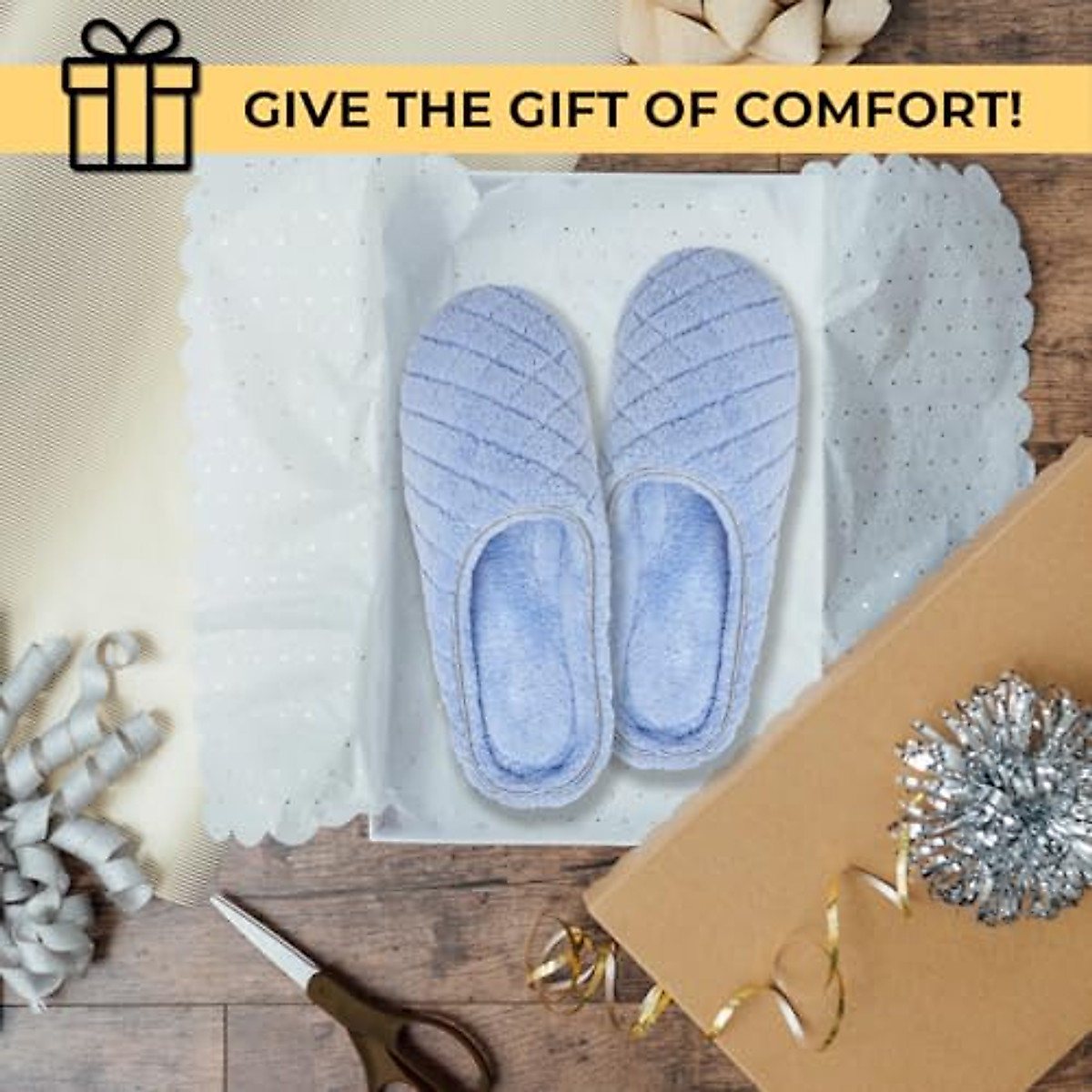 Dearfoams Women's Leslie Washable Memory Foam Terry Clog with Wide Widths Slipper, Medium Grey, X-Large