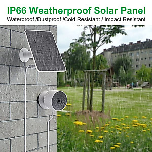 UYODM 3W Solar Panel Compatible with Google Nest Cam Outdoor or Indoor, Battery - Continuous Power Supply, IP67 Weatherproof (3PACK,White)