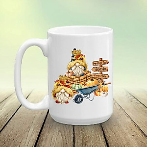 Fall Scarecrow Gnomes Sublimation Transfer, Ready to Press, Autumn, Sunflowers, Pumpkins, Gnome Sublimation Transfer, Harvest, Ready to Use (Mug x4)