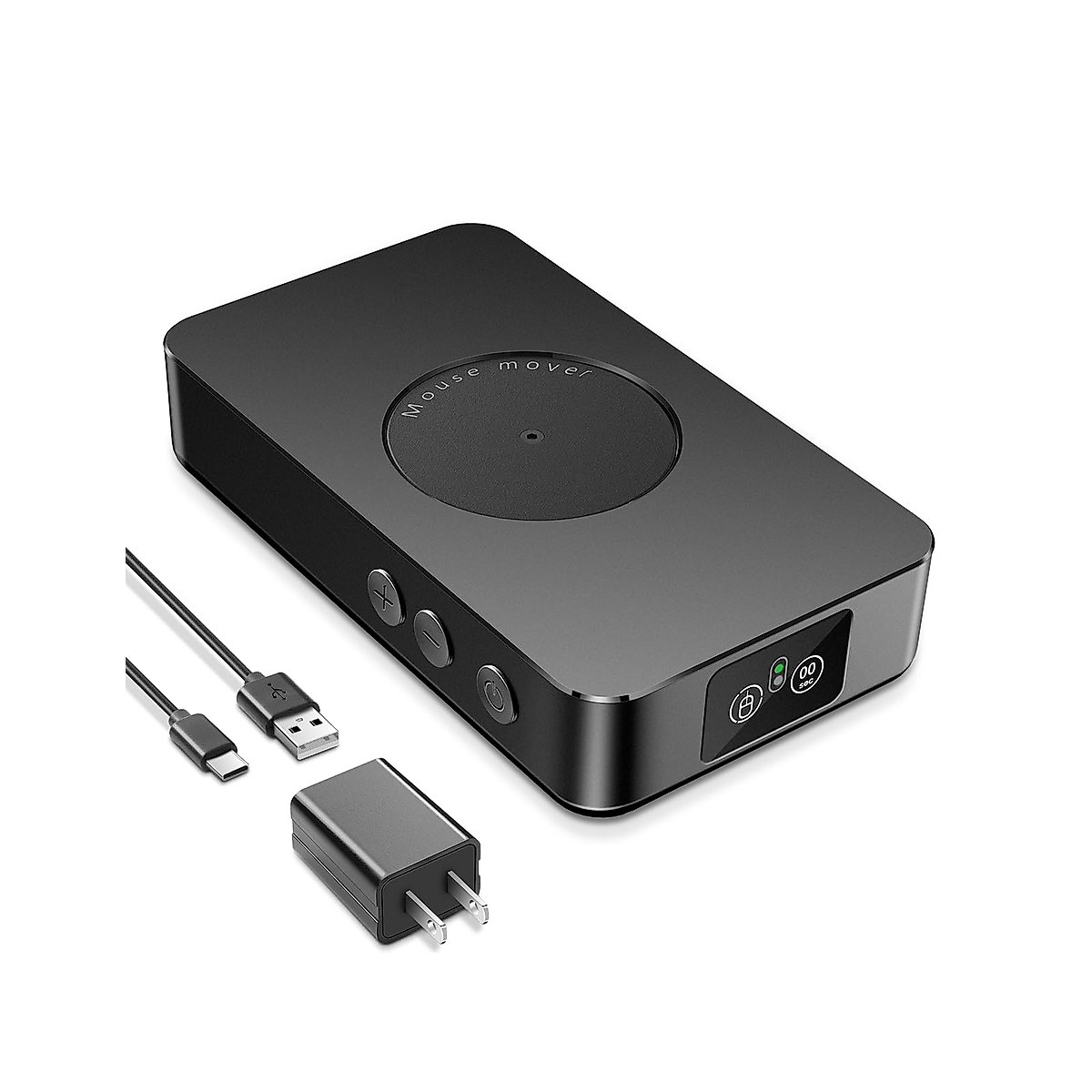 【Screen Display & Interval Timer】ENUSUNG Nice Mouse Mover, Undetectable Mechanical Mouse Jiggler, With ON/OFF Switch and Adjustable Timer(between 5-60s), Silent Automatic Mouse Shaker, Keeps PC Active