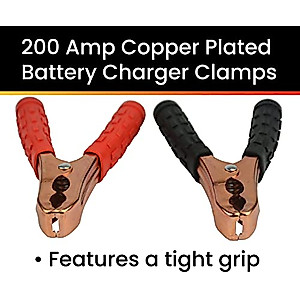 Hot Max 27207 200 Amp Copper Plated Battery Charger Clamps