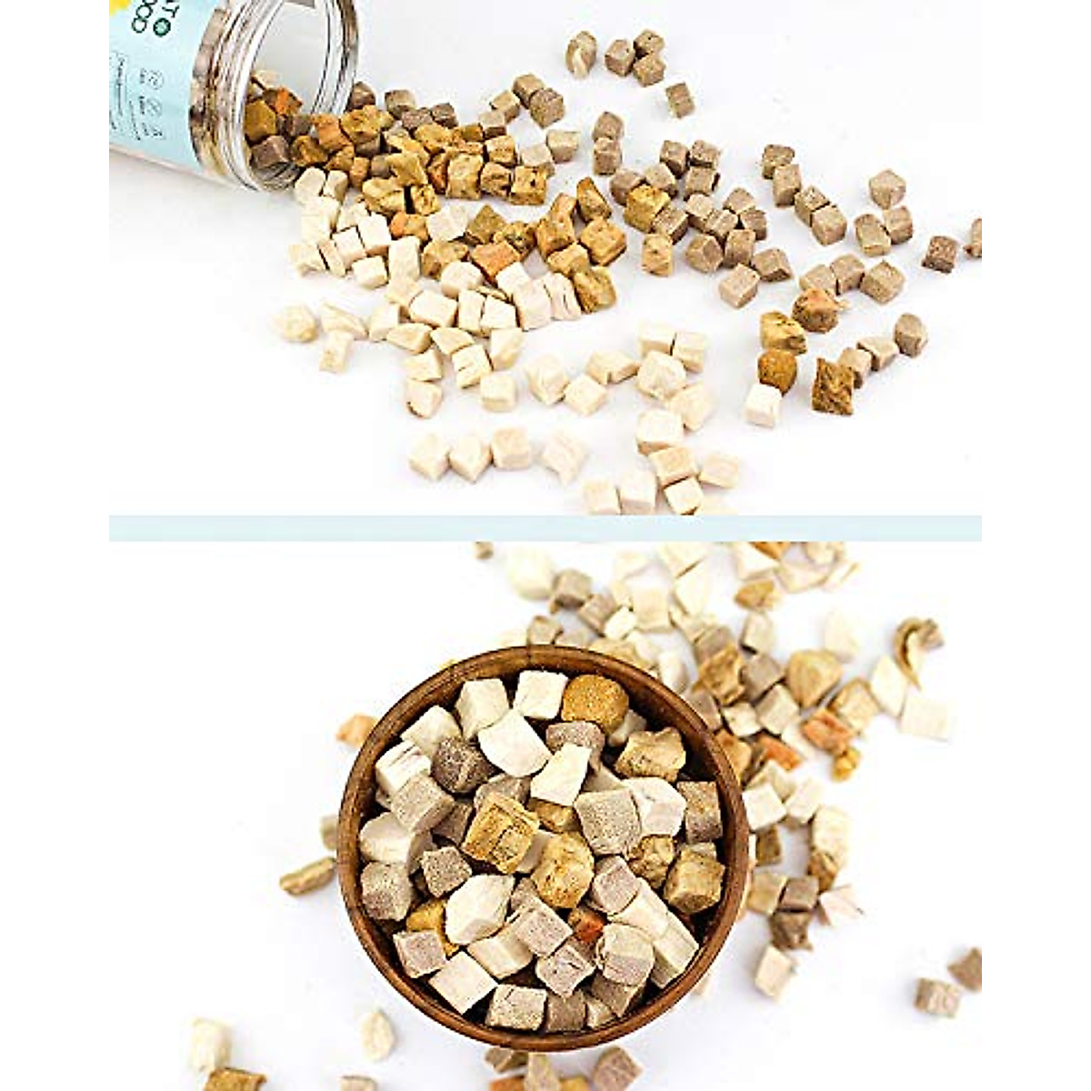 BNYEE 3 in 1 Meat Turtle Food - Chicken & Duck & Fish Meat Natural Freeze Dried Human-Grade Turtle Treats