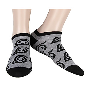 Bioworld Naruto Ninja Anime Adventures 5 Pair Mix and Match No Show Ankle Socks