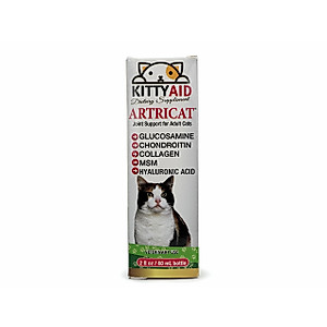 Artricat Dietary Supplement by Interfarma Corp | Cartilage Protection, Reduce Inflammation, & Joint Support for Cats | with Glucosamine, Collagen, & Hyaluronic Acid | Pineapple Flavor, Drops (2)