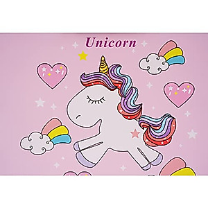 Lyforpyton Large Gift Bags with Tissue Paper 12"x4.7"x10.6" Pink Unicorn Gift Bags for Kids Birthday Party, Baby Shower