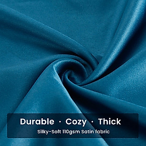 SLEEP ZONE Satin Pillowcase for Hair and Skin (Teal, 55x21 Inches) - Ultra Soft Silky Pillowcase Set of 1 - Satin Pillow Covers with Envelope Closure - Gift Choice for Girls and Women