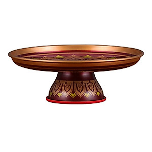 Buddhist Plate Antique Offering Bowls Worship God Sacrificial Bowl Fruit Tray Food Dessert Snack Blessing Fruit Tray Copper Bowl for Altar Rituals Incense Decorations 8in