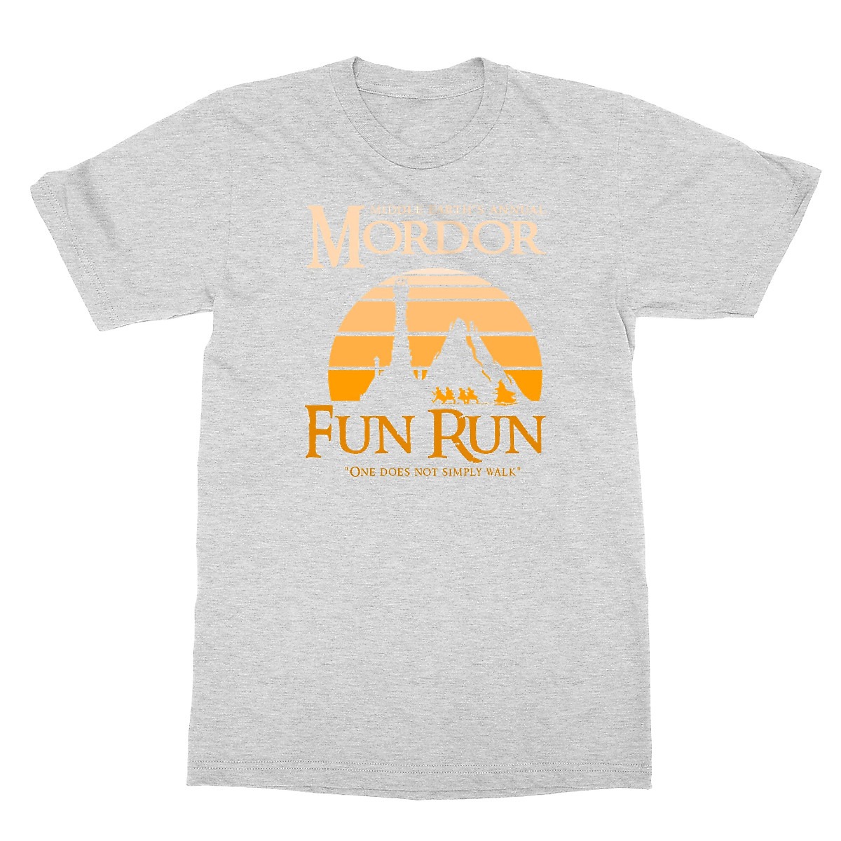 Annual Mordor Fun Run Funny Rings Movie Unisex T-Shirt (Ash, X-Large)