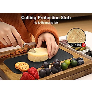 Easoger Acacia Cheese Board and Knife Set - 28" × 11" Extra Large Charcuterie Board Set, Magnetic 3 in 1 Cheese Tray Platter with Rich Accessories, Gift for House Warming, Anniversary, Christmas