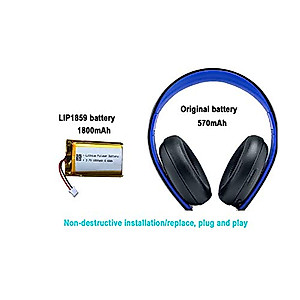 AOLIKES 1800mAh Replacement Battery for Sony PS3 CECHZC2U Controller Battery Replacement, Compatible with Sony PlayStation Gold Wireless Headset and Dual Shock 4 PS4 CUH-ZCT1U Controllers