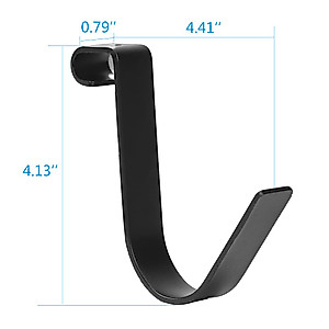 Pixplex Add-On Storage Hook Accessory for Ceiling Rack and Wall Shelving, Rail Hook, 6 Pack