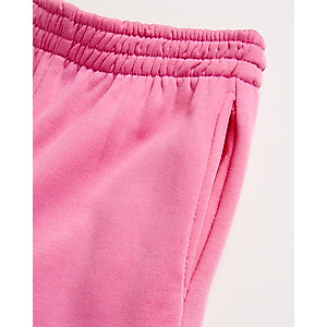 Real Love Girls' Jogger Set - 2 Piece Basic Fleece Solid Full Zip Hoodie and Sweatpants (Size: 7-16), Size 10-12, Soft Pink