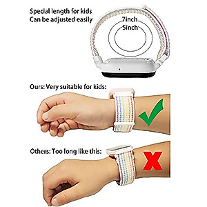 BRONGER Fit Length for Boy Girl, Hook&Loop Gizmo Watch Band Replacements Compatible with Gizmo Watch 3 2 1/Gabb Watch 2 1: Easy to Use for Kids (Pomegranate-red Cyan-aloe)