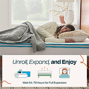 Linenspa 8 Inch Memory Foam and Spring Hybrid Mattress - Medium Firm Feel - Bed in a Box - Quality Comfort and Adaptive Support - Breathable - Cooling - Guest and Kids Bedroom - Queen Size