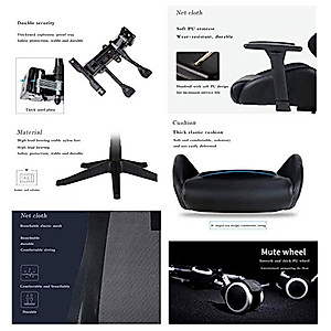 VejiA Ergonomic Chair Computer Chair Home Waist Backrest Office Comfortable Long Seat Chair Gaming Chair Study Chair Swivel Chair