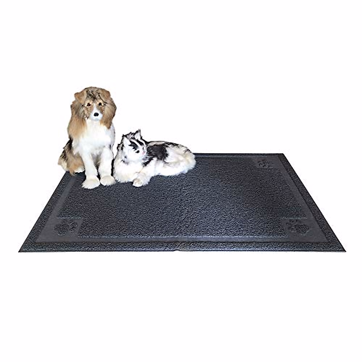 Darkyazi Pet Feeding Mat Large for Dogs and Cats,24"×36" Flexible and Easy to Clean Feeding Mat,Best for Non Slip Waterproof Feeding Mat (Grey)