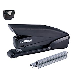 Bostitch Office Executive 3 in 1 Stapler, includes 210 Staples and Integrated Staple Remover, One Finger Stapling, No Effort, 20 Sheet Capacity, Spring Powered Stapler, Black (INP20-BLK)