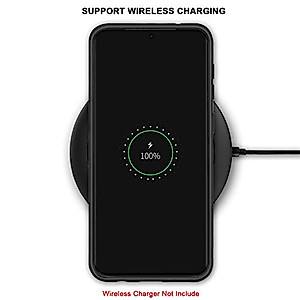 TENDLIN Compatible with Samsung Galaxy S21 Case Wood Grain with Carbon Fiber Texture Design Leather Hybrid Case Black