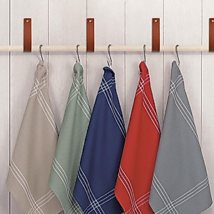 cobee 8 Pcs PU Leather Wall Hooks, 1 x 4.7 in Wall Hanging Straps Leather Curtain Rod Holder Wall Mounted Towel Hanger Loop for Bedroom Bathroom Kitchen(Brown)